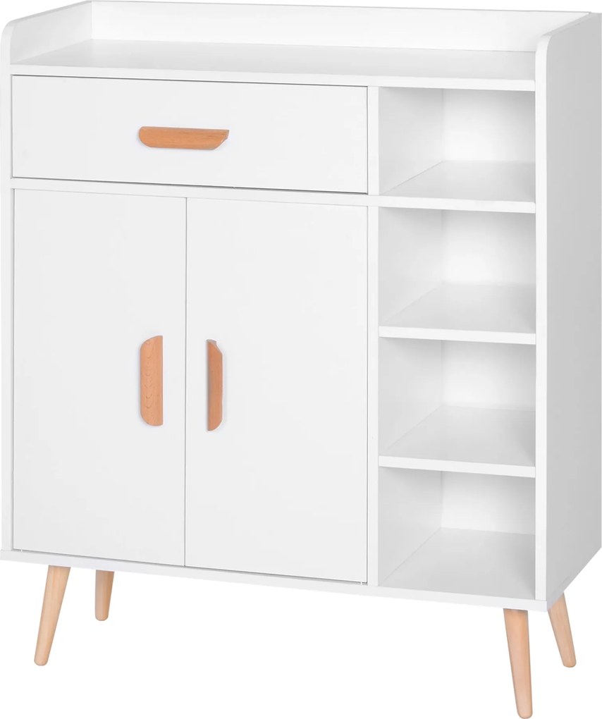 HOMCOM Konzolový stůl s úložným prostorem - Víceúčelový nábytek do jídelny, obýváku, koupelny a chodby 80x29,5x96 cm