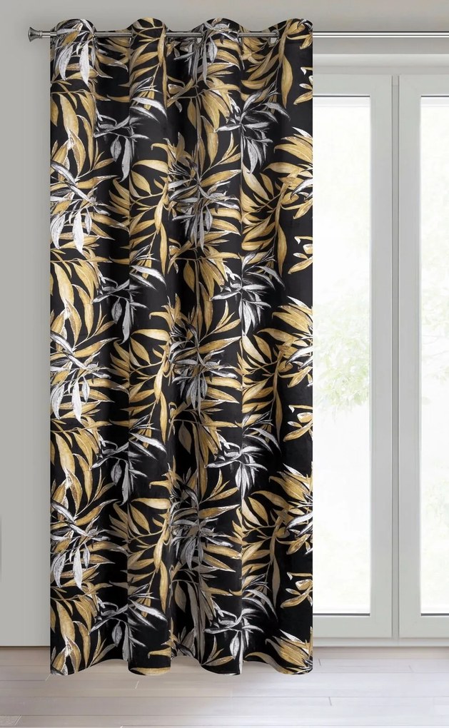 ZATEMŇOVACÍ ZÁVĚS NA KROUŽCÍCH PIERRE CARDIN ZOJA 140X250 CM VZOROVANÁ