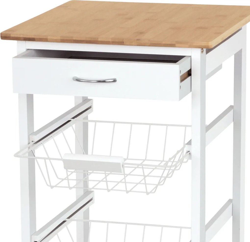 Regál, mdf, bílá, DR-043