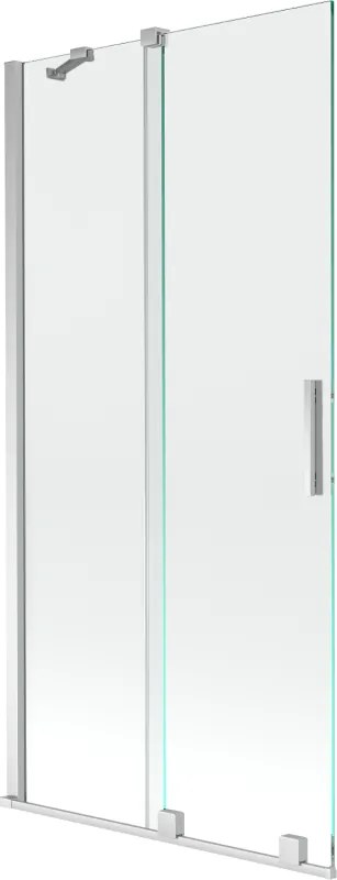 Mexen Velar, 2-křídlová posuvná vanová zástěna 95 x 150 cm, 8mm čiré sklo, chromový profil, 896-095-000-01-01