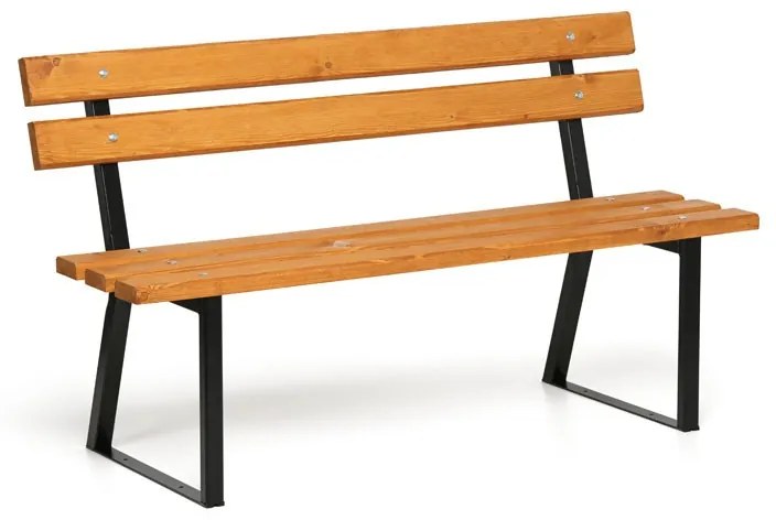 Parková lavička STANDARD s opěradlem, 1500 mm, limba