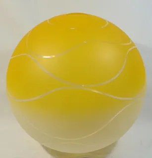 Lates  4057zl / Lustr koule žluto bílé barvy s prům. 30cm