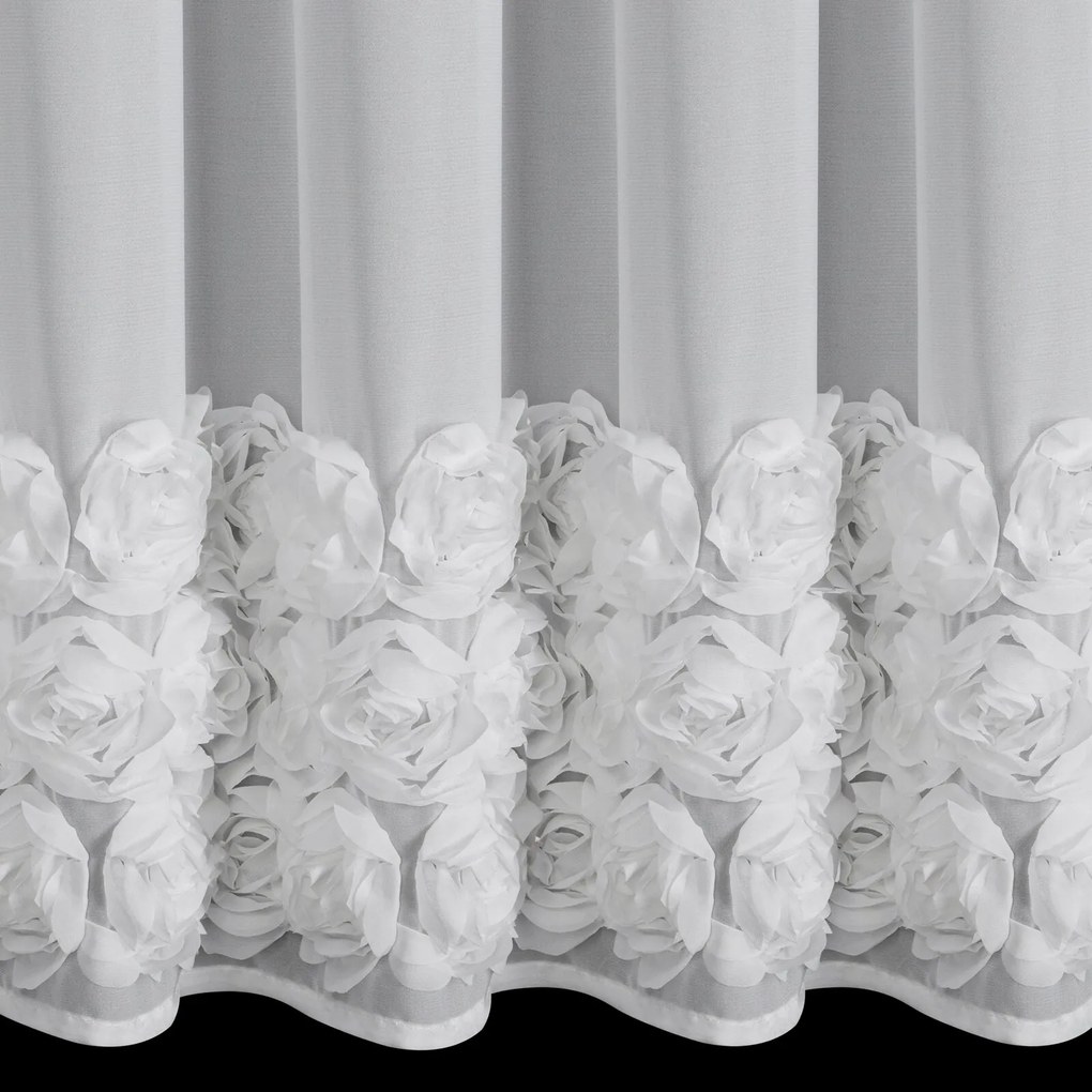 ZÁCLONA NA PÁSCE EVA MINGE ROSES8 300X120 CM BÍLÁ