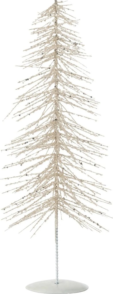 Bílo - stříbrný vánoční stromeček Deco Glitters – 14*14*45 cm