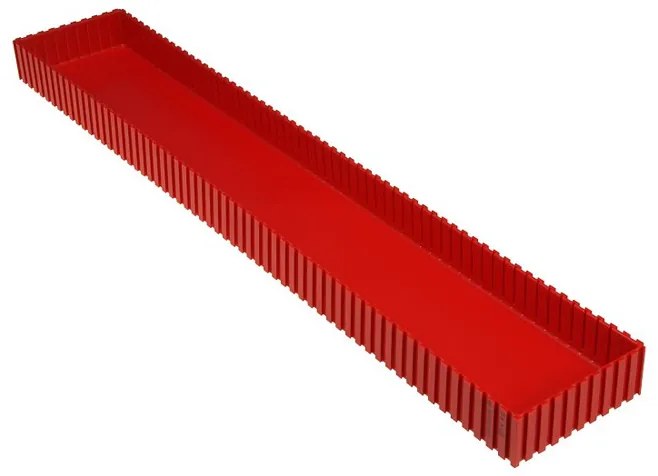 Plastová krabička na nářadí 35-100x600 mm, červená