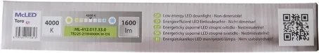 LED podhledové svítidlo McLED TORO R21 TR225-21W4000K-W-EN neutrální bílá ML-412.017.33.0