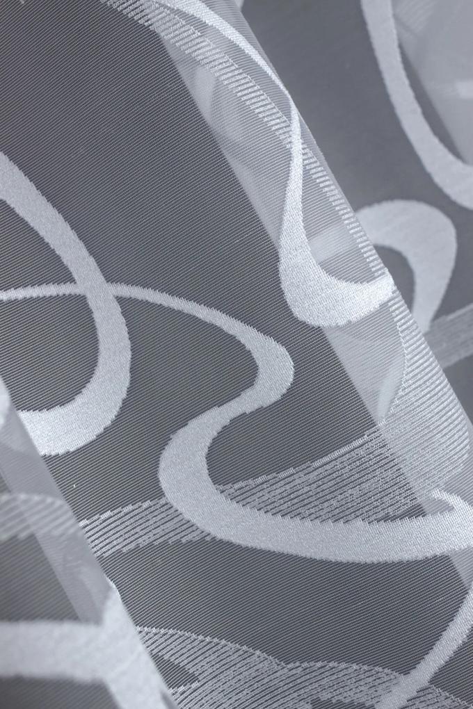 Dekorační žakárová záclona s řasící páskou HANNY 180 bílá 300x180 cm MyBestHome
