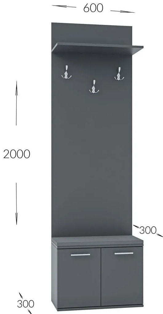 Casarredo ARMADI II předsíňová stěna sonoma