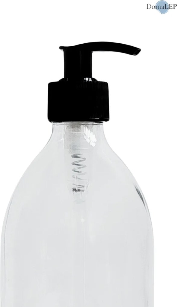 Dávkovač mýdla STELLA 540 ml s černým vroubkovaným dávkovačem
