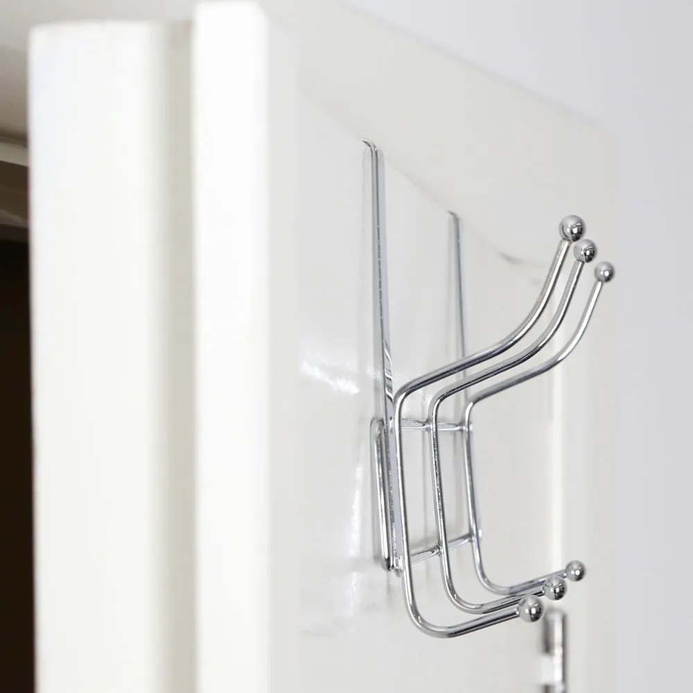 Kovový věšák na dveře ve stříbrné barvě 11 cm Chrome – Premier Housewares