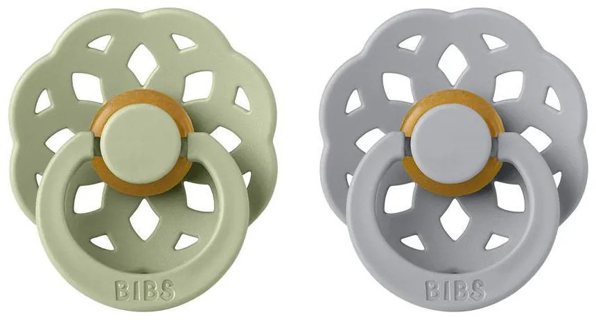 Bibs Dudlíky kaučuk 2 ks 0-6 měsíců Boheme Ivory - Blossom