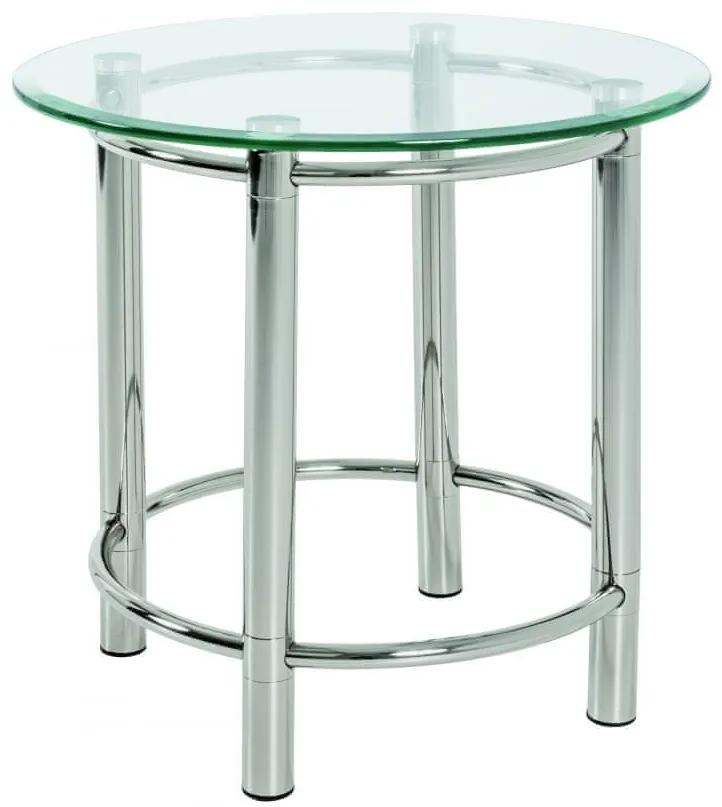 Mørtens furniture Odkládací stolek Embu, 55 cm, čiré sklo