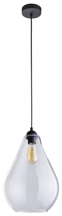 TK LIGHTING Lustr - FUENTE 4320, Ø 24 cm, 230V/15W/1xE27, čirá/černá