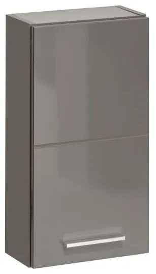 MAXIVA Horní závěsná skříňka - TWIST 830 grey, grafit/lesklý grafit