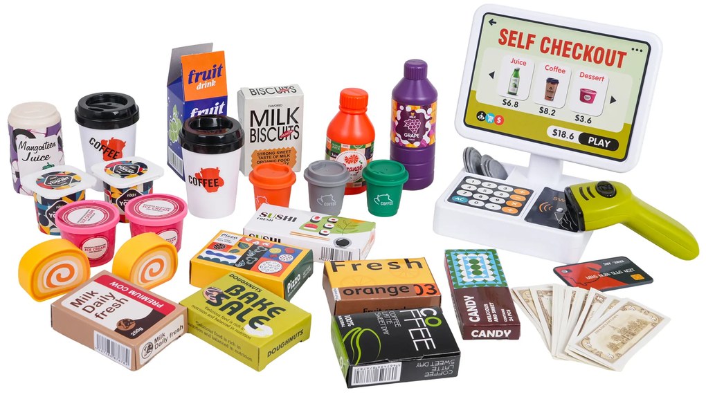 RKToys Dětský mini supermarket s doplňky