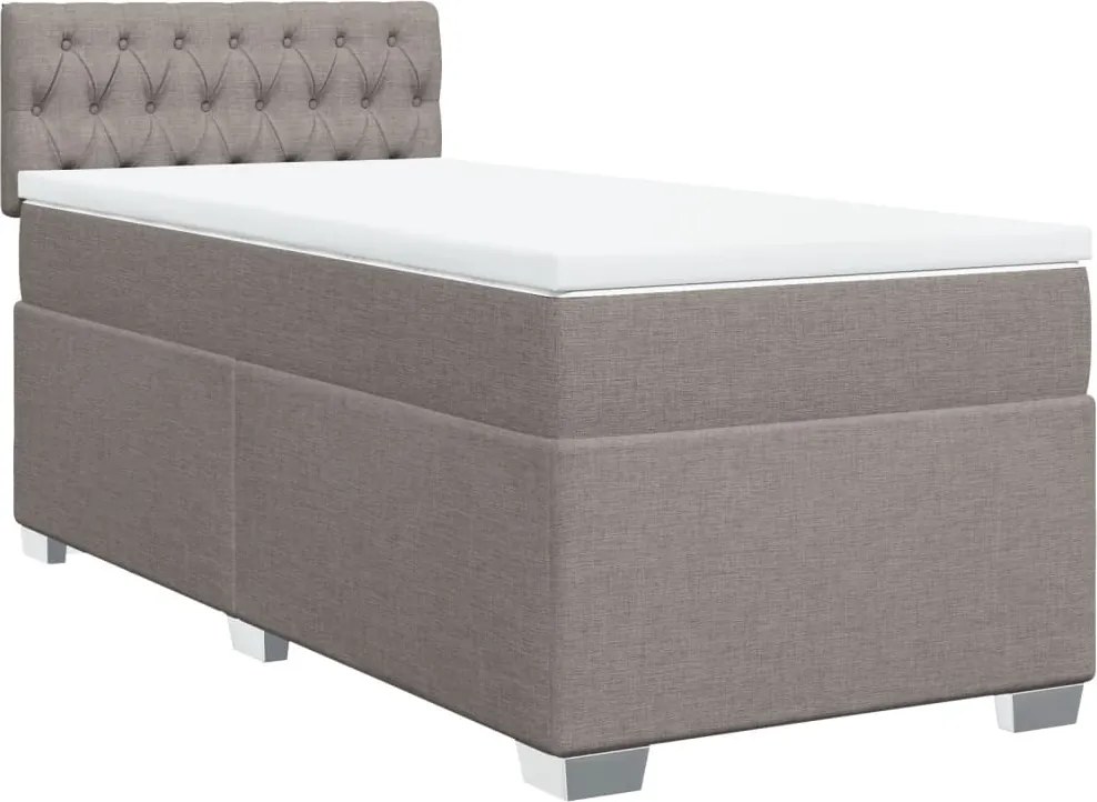 Box spring postel s matrací taupe 90x200 cm textil 3288082