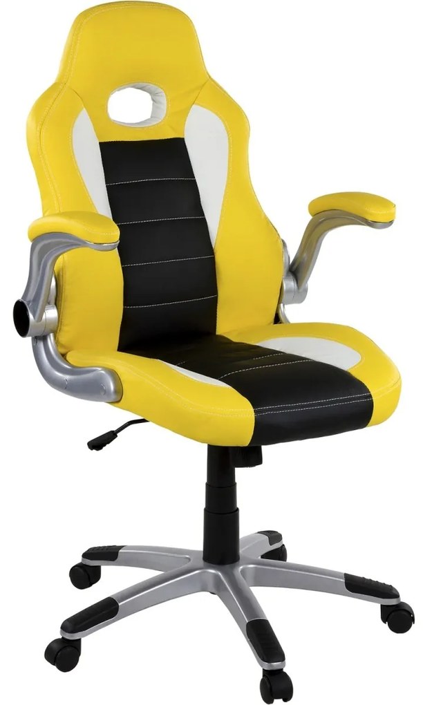 Goleto Kancelářská židle GT Series One | žluto-černo-bílá