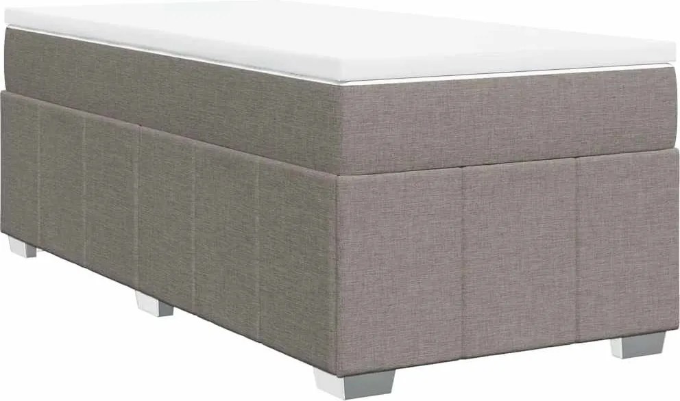 Box spring postel s matrací taupe 100 x 200 cm textil 3285453
