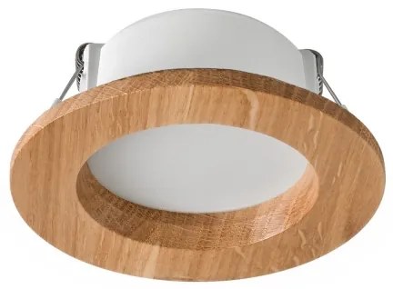 LED Podhledové svítidlo WOODY SPOT LED/5,5W/230V 4000K dub pr. 10 cm