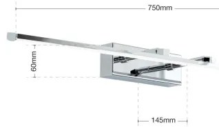 Orion WA 2-1334 - LED Obrazové svítidlo PUBLIO LED/15W/230V 75 cm lesklý chrom