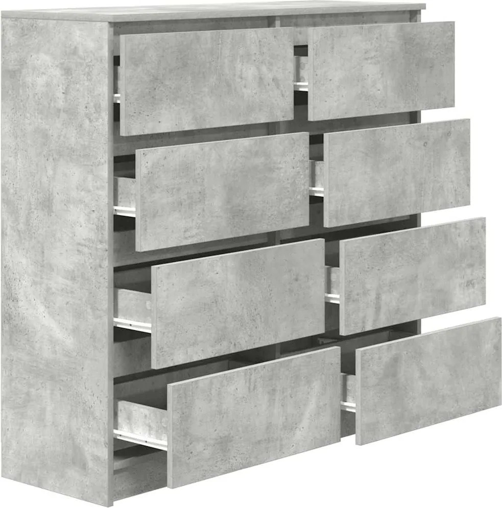 Příborník betonově šedý 100x35x99 cm kompozitní dřevo 3328492