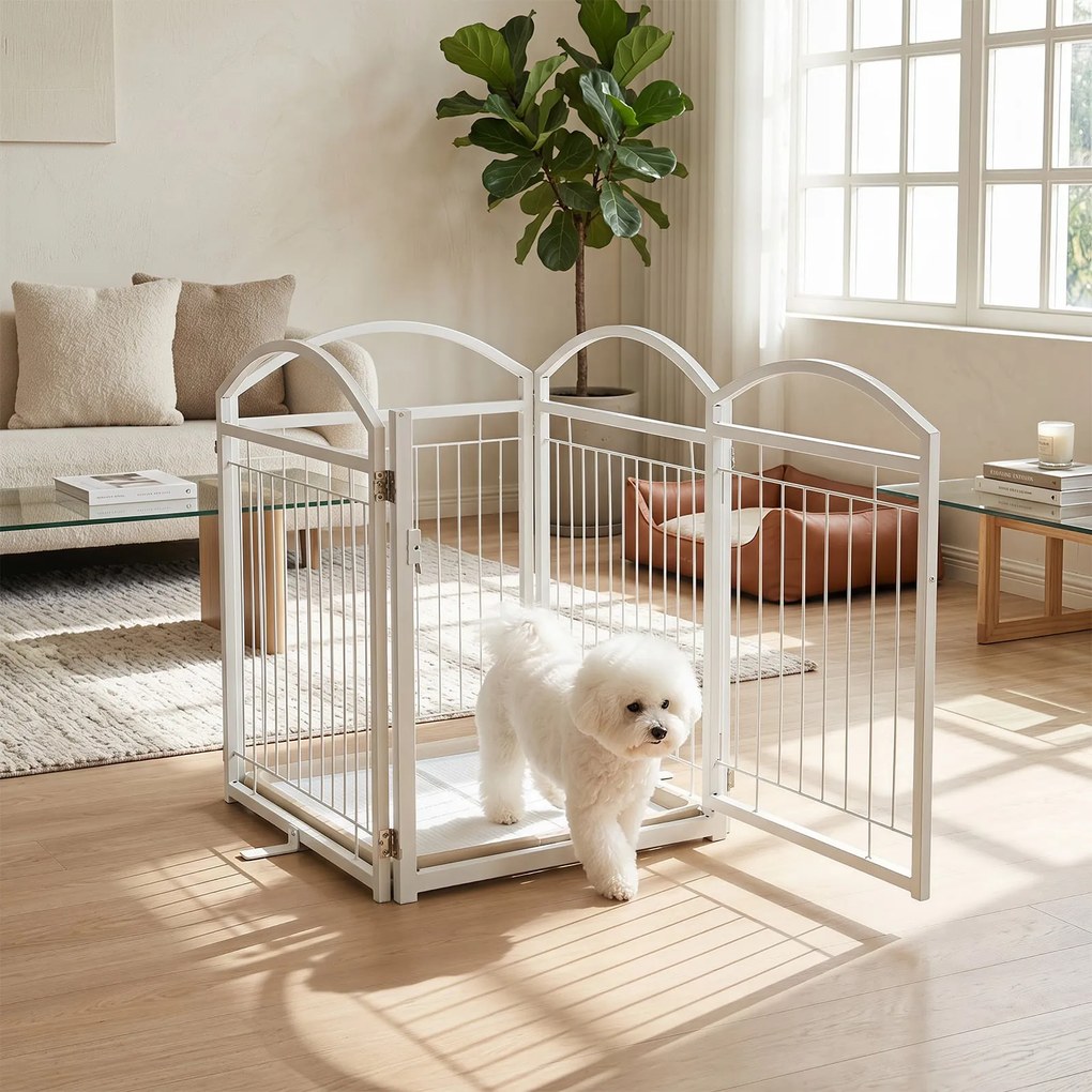 Costway Brána pro psy 81 cm vysoká zábrana skládací 4 panely štěněcí