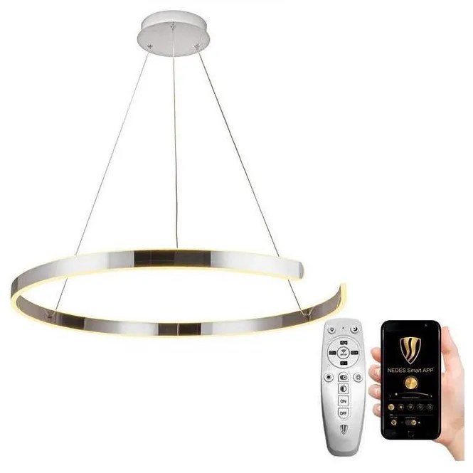 NEDES LED Stmívatelný lustr na lanku LED/100W/230V 3000-6500K + dálkové ovládání ND3481