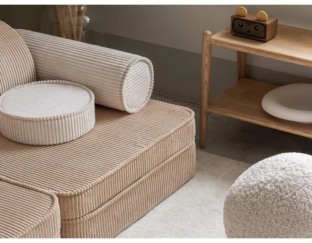 Světle hnědá manšestrová dětská pohovka 132 cm Settee – Wigiwama