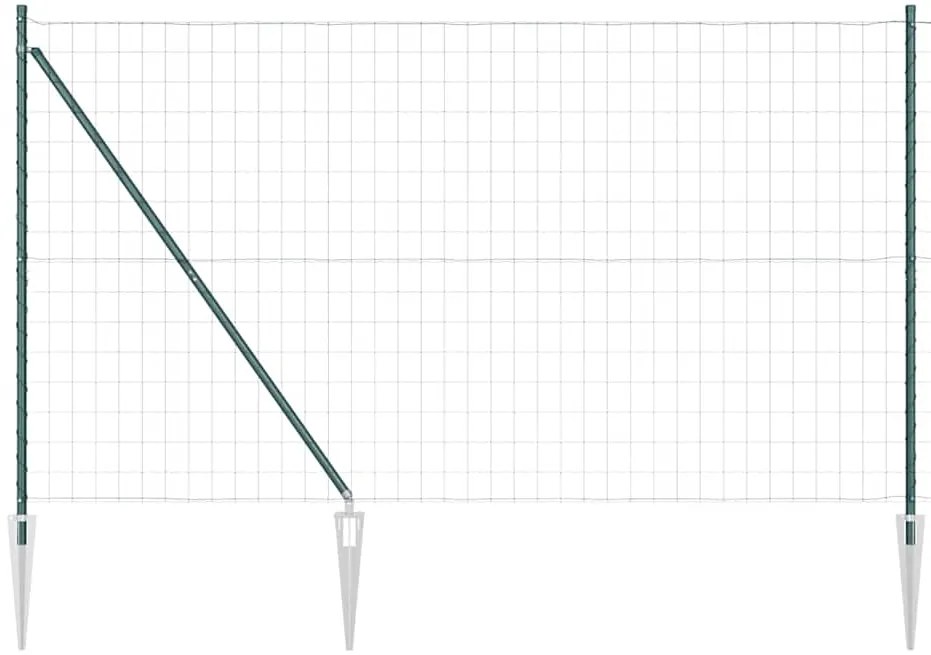 Evropský plot se hroty 10 x 1,5 m Ocel potažená PVC Zelená 3350566