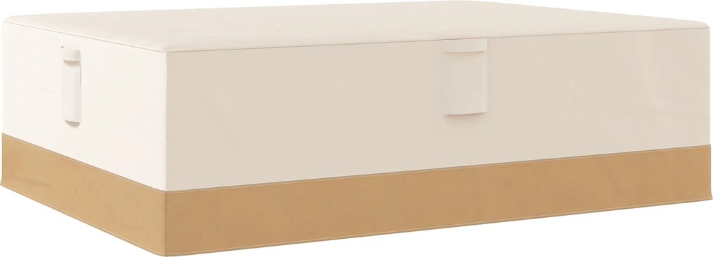 Ochranný potah na zahradní nábytek Outsunny 275x208x78 Oxford 600D Voděodolný potah na pohovku a stůl s 4 větracími otvory, 5 úchyty a béžovým stahova
