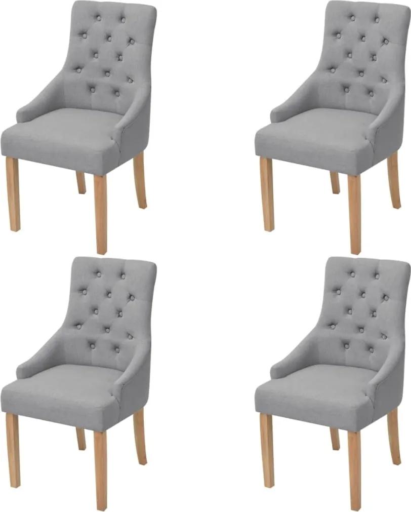 vidaXL Jídelní židle 4 ks textil [274425] Barva: krémová