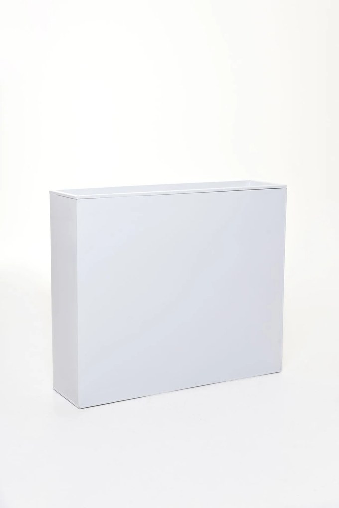 Květináč ELEMENTO, pozink, šířka 90 cm, bílý