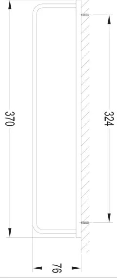 OMNIRES DA70230BL - Nástěnný věšák na ručníky DARLING 37 cm polomatná černá
