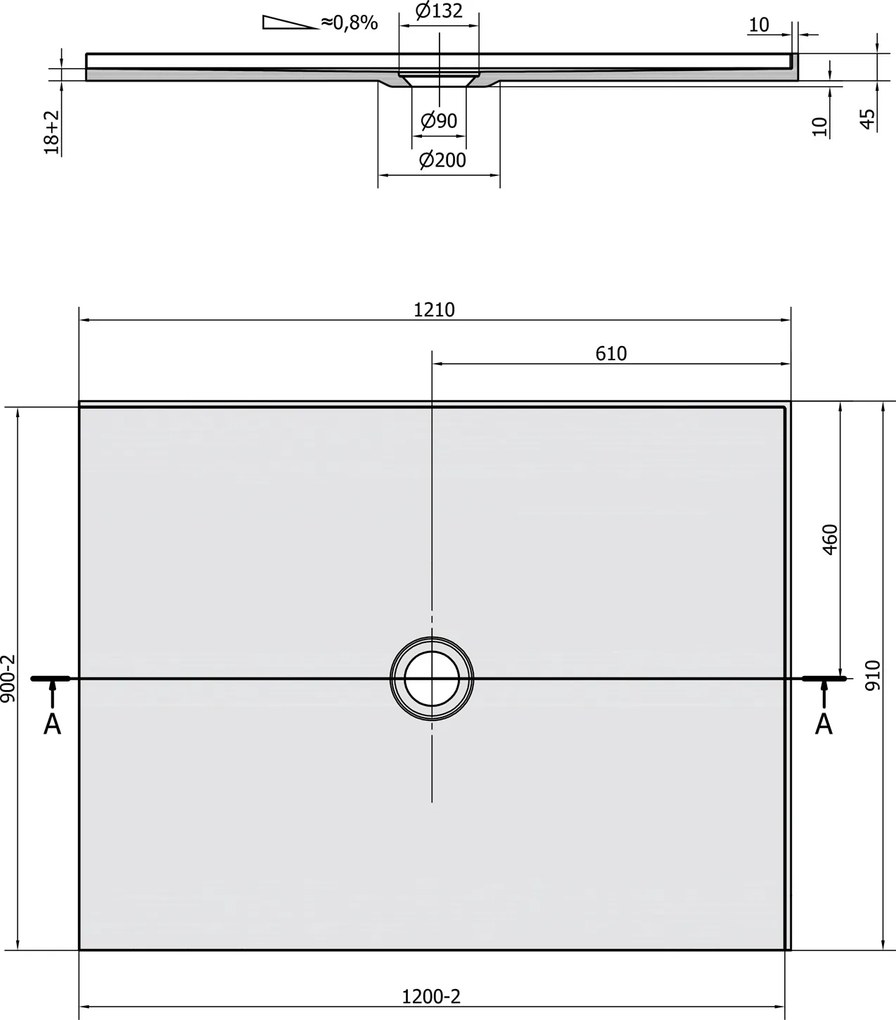 Polysan MIRAI 120 x 90 cm sprchová vanička obdélníková z litého mramoru 73180 pravá