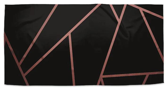 Ručník SABLIO - Růžové obrazce 50x100 cm