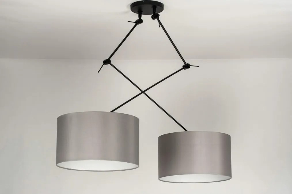 Závěsné designové svítidlo nad stůl Snap Light Duo Grey and Black