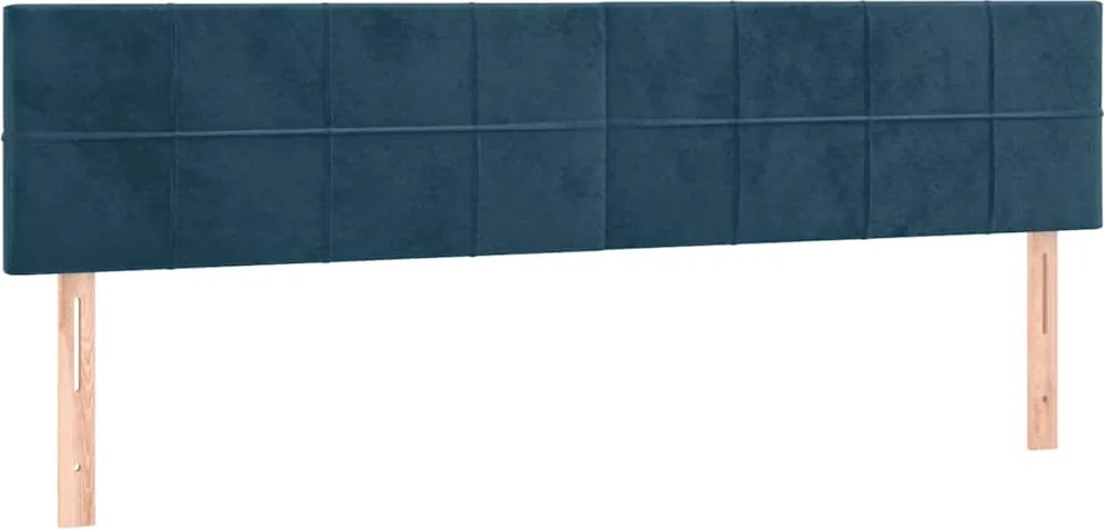 Čelo postele s LED tmavě modré 160x5x78/88 cm samet 3121670