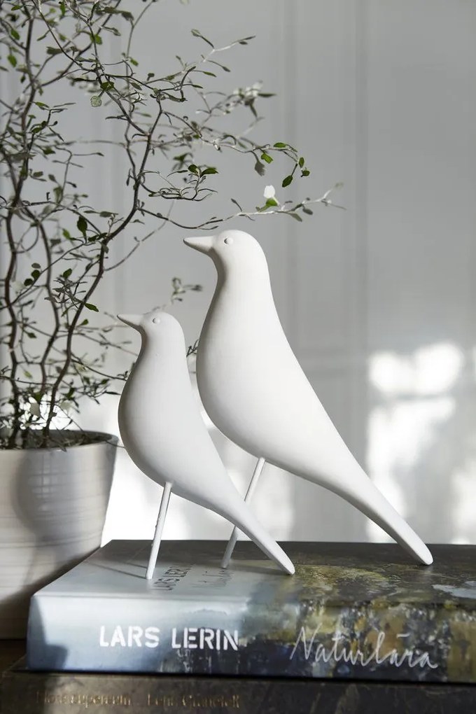 Dekorativní ptáček Bird White 22 cm Wikholm Form
