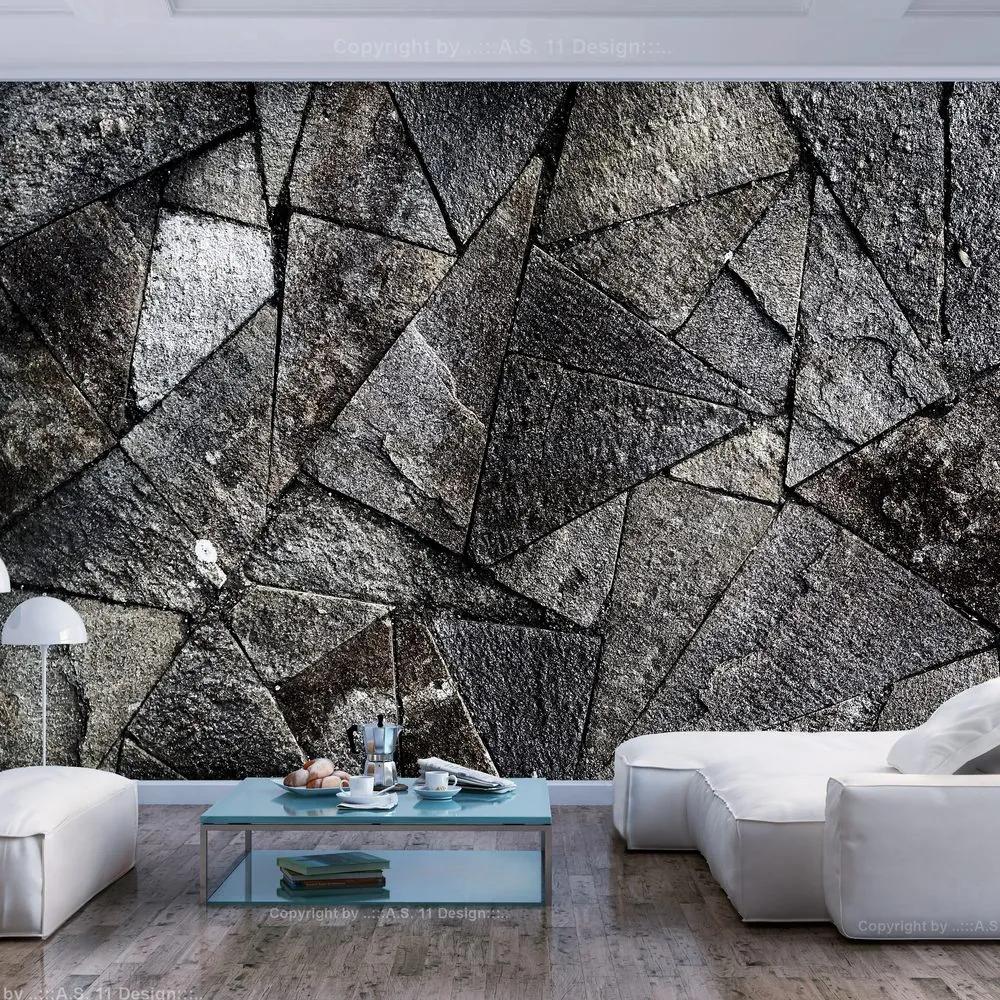 Samolepící tapeta šedá kamenná stěna - Pavement Tiles - 441x315