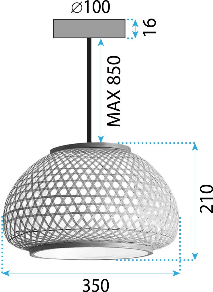 Toolight Toolight, stropní svítidlo 1xE27 APP1577-5C, hnědá-černá, OSW-03801