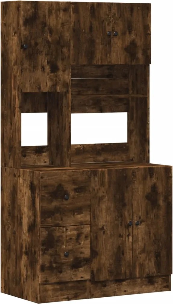 Kuchyňská skříňka kouřový dub 95 x 50 x 180 cm kompozitní dřevo 3276536