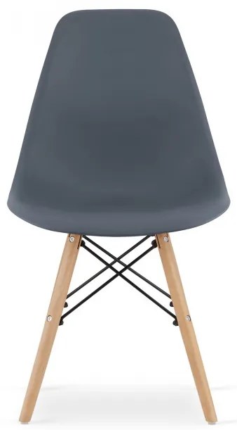 Set dvou jídelních židlí OSAKA dark slate (hnědé nohy) 2ks