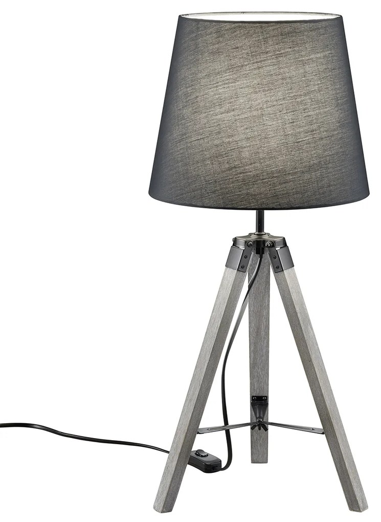 Trio Leuchten R50991011 TRIPOD - Elegantní stolní lampa na trojnožce, šedá