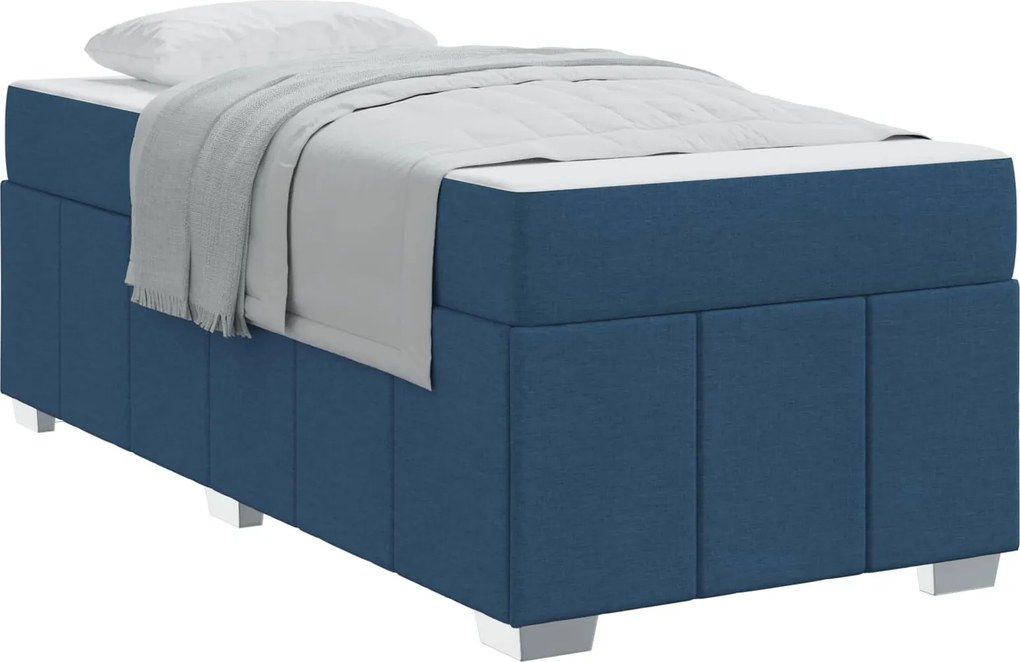 Rám postele s matrací Modrá 90 x 200 cm textil 3398264
