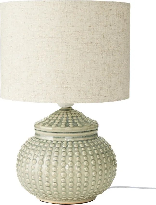 Šedá/béžová lněná stolní lampa (výška 39 cm) Niko – Ellos Home
