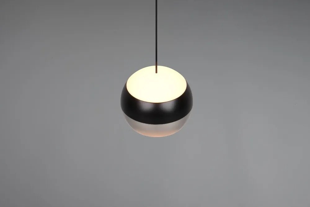 Černé/ve stříbrné barvě LED závěsné svítidlo ø 15,5 cm Orbit – Trio Select