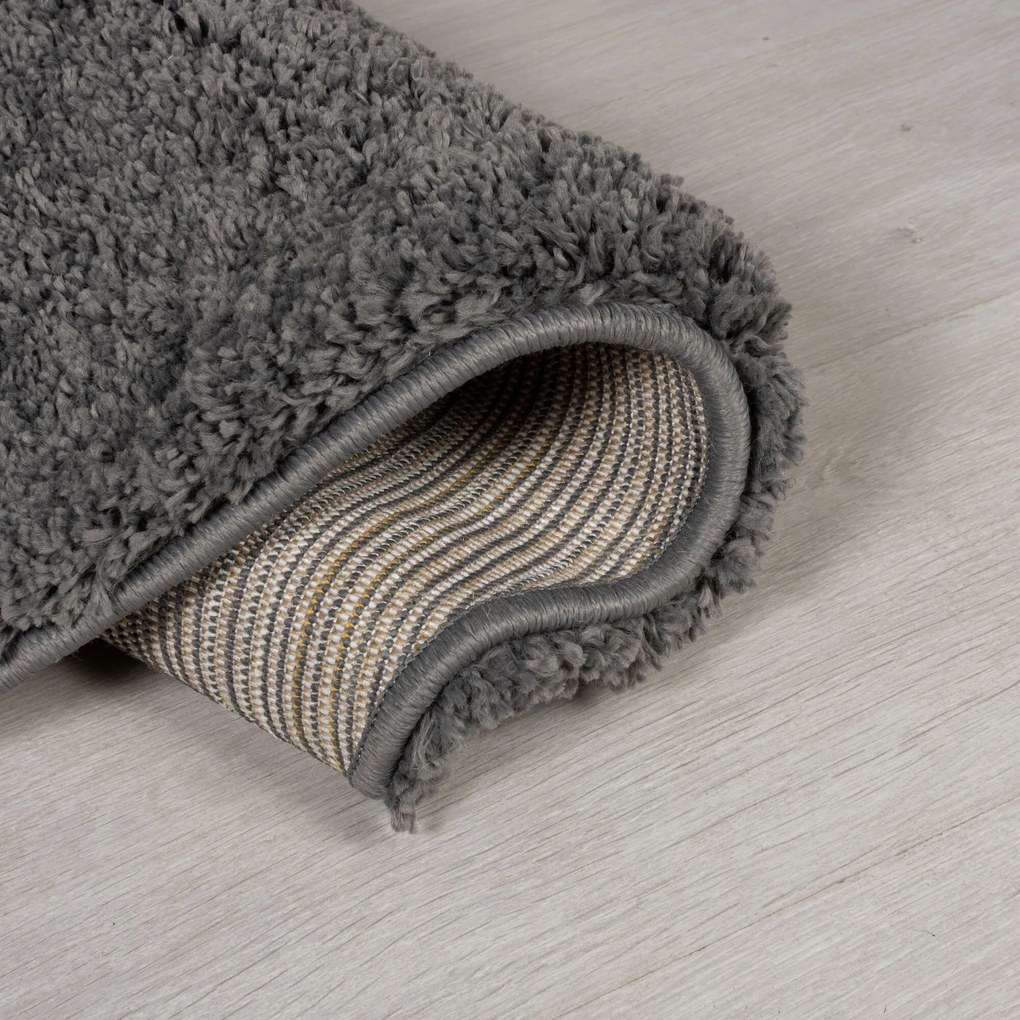 Kusový koberec Shaggy Teddy Charcoal, 120x170, šedá, obývacia izba, Flair Rugs