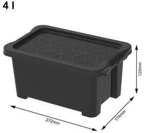 Rotho úložný box EVO EASY 4L - BLACK