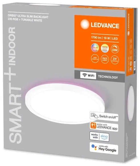 Ledvance - LED RGBW Stmívatelné stropní svítidlo SMART+ ORBIS LED/19W/230V Wi-Fi
