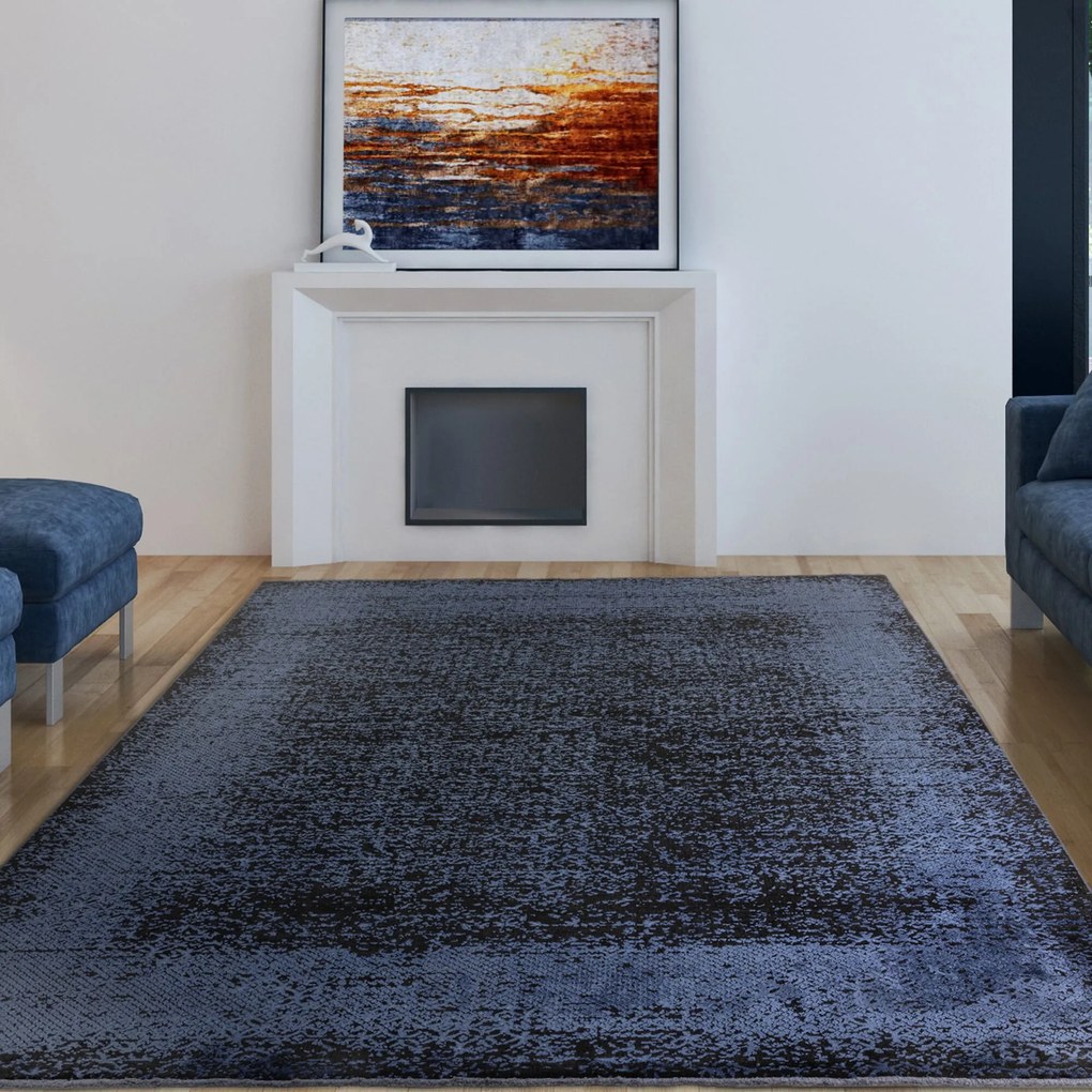 Tribeca Design Kusový koberec Trigger Indigo Black Rozměry: 120x170 cm